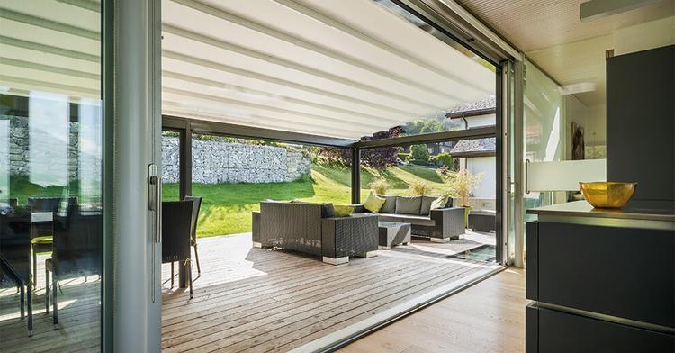 Slanted Pergolas | Sloped With Wind and Sun Detectors | Gibus